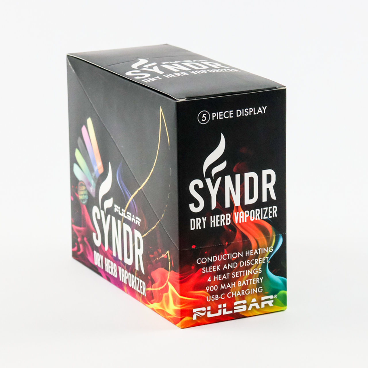 Pulsar Syndr Dry Herb Variable Voltage Vape Bar 880mah 5 Unit Pop Display