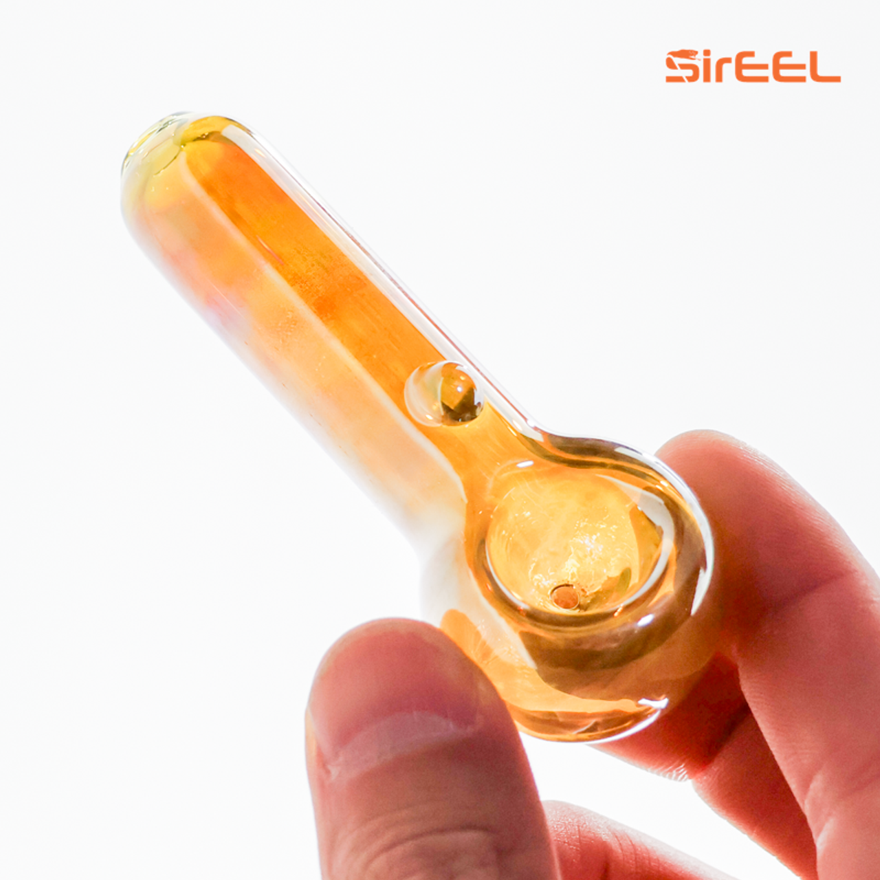 3 Sireel Golden Fumed Spoon Pipe Assorted Colors