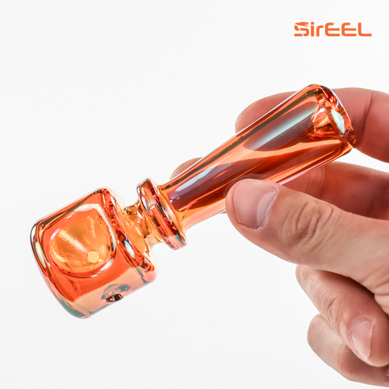 Sireel 45 Iridized Stacked Geometric Hand Pipe Assorted Colors May