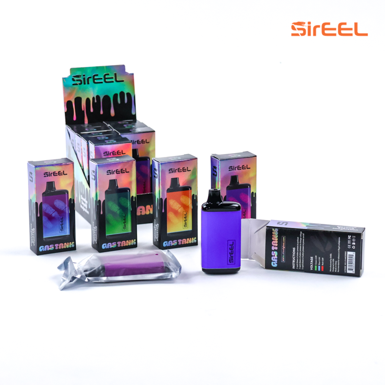 Sireel 10pk Gas Tank 510 Unit 650mah W Preheat Variable Voltage