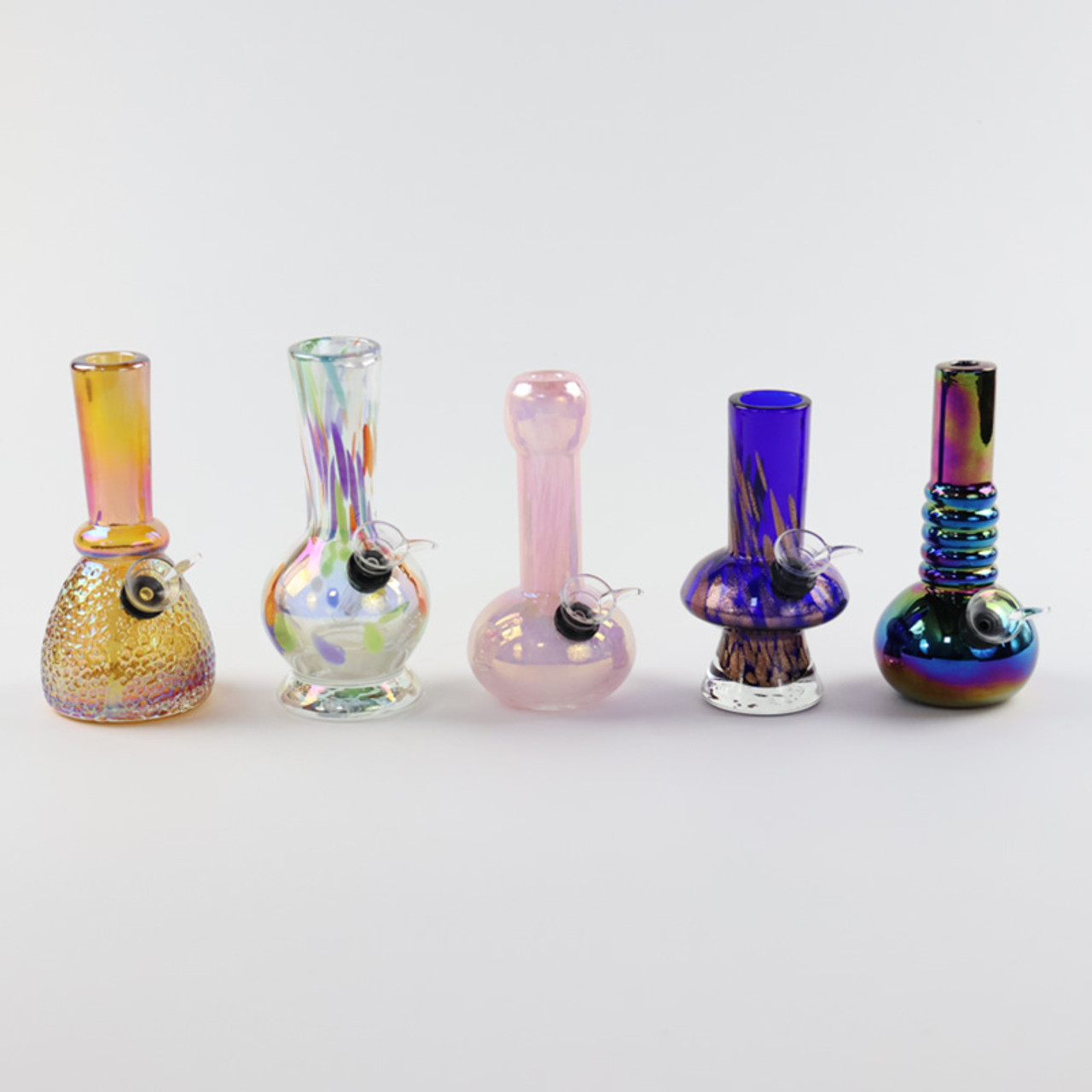 Luvbuds 6 Soft Glass Water Pipe Assorted Colors May Vary