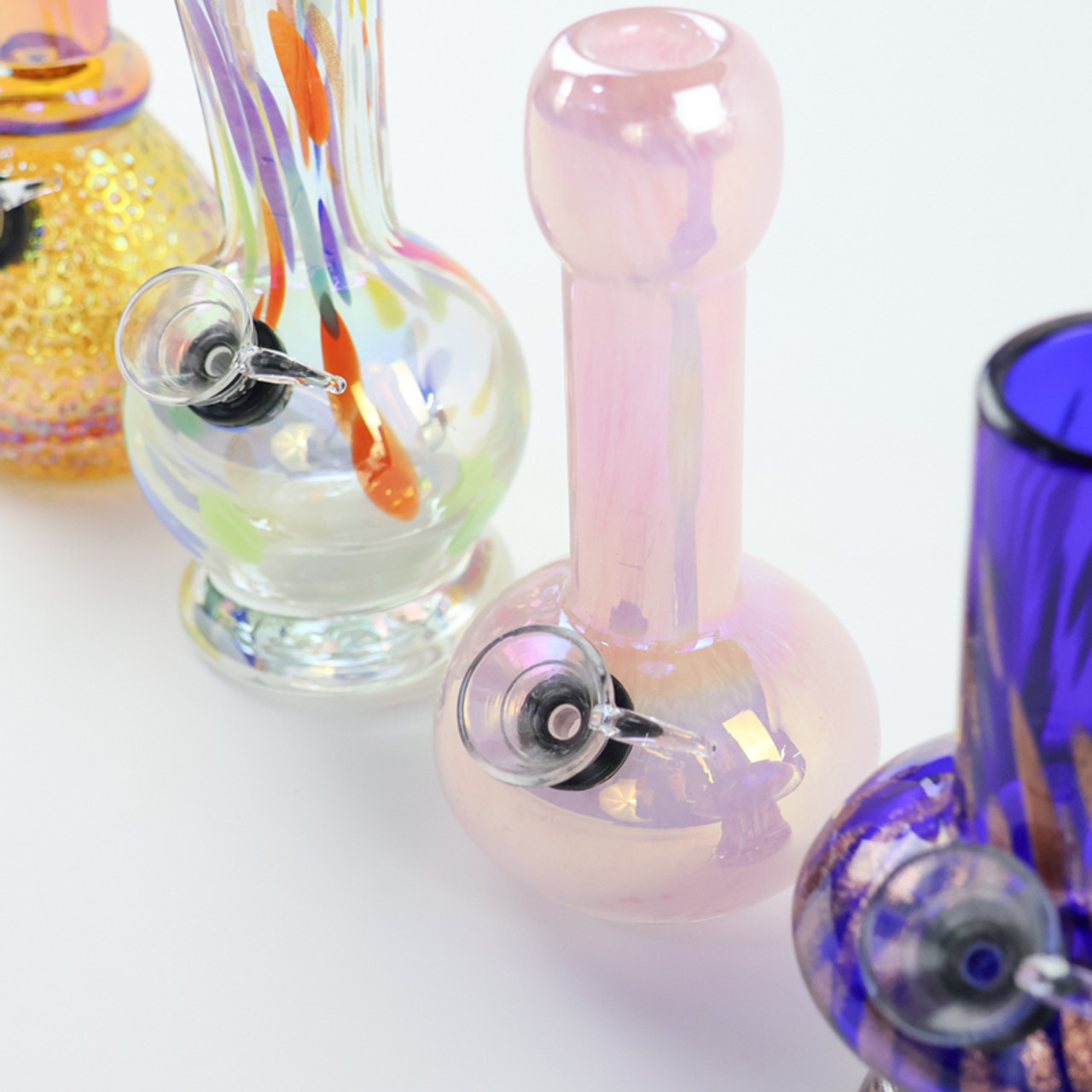 Luvbuds 6 Soft Glass Water Pipe Assorted Colors May Vary