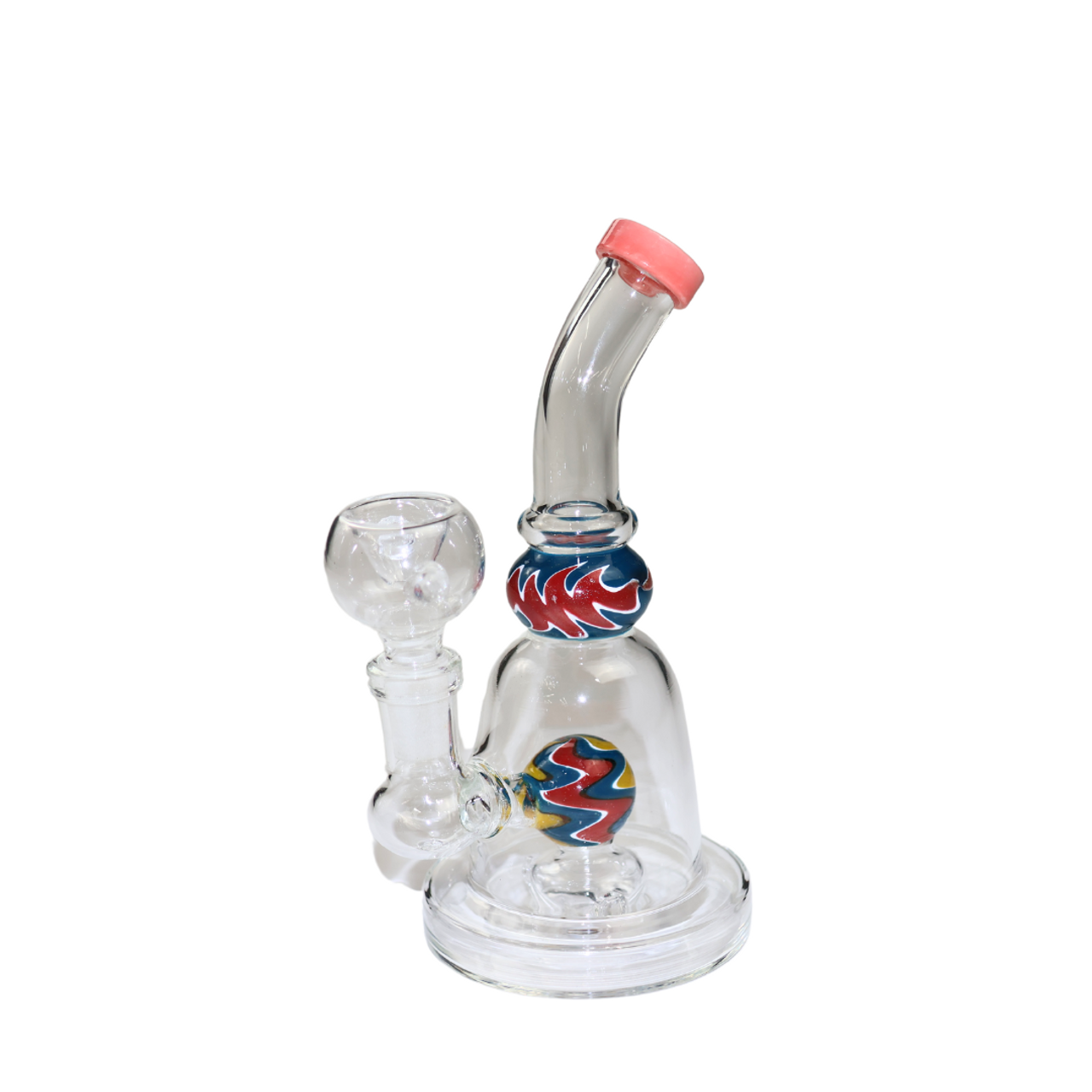 Luvbuds 7 Wig Wag Ball Perc Bell Bong With Bowl Assorted Colors