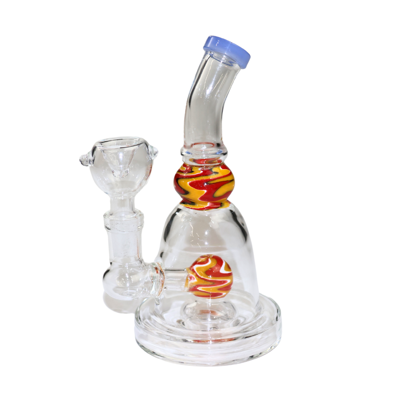 Luvbuds 7 Wig Wag Ball Perc Bell Bong With Bowl Assorted Colors