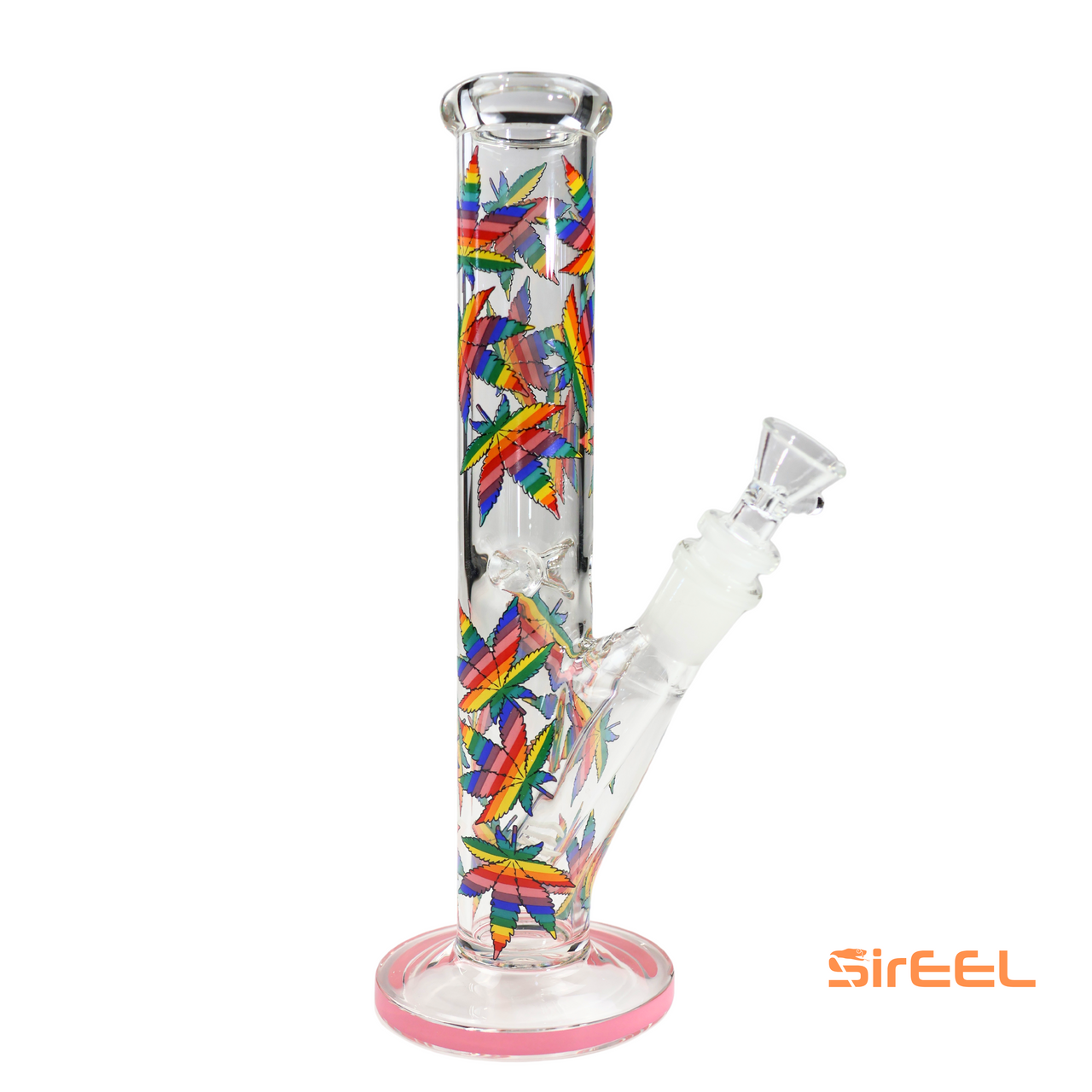 Sireel 10 Leafy Rainbow Tube Bong With Bowl Assorted Colors May Vary