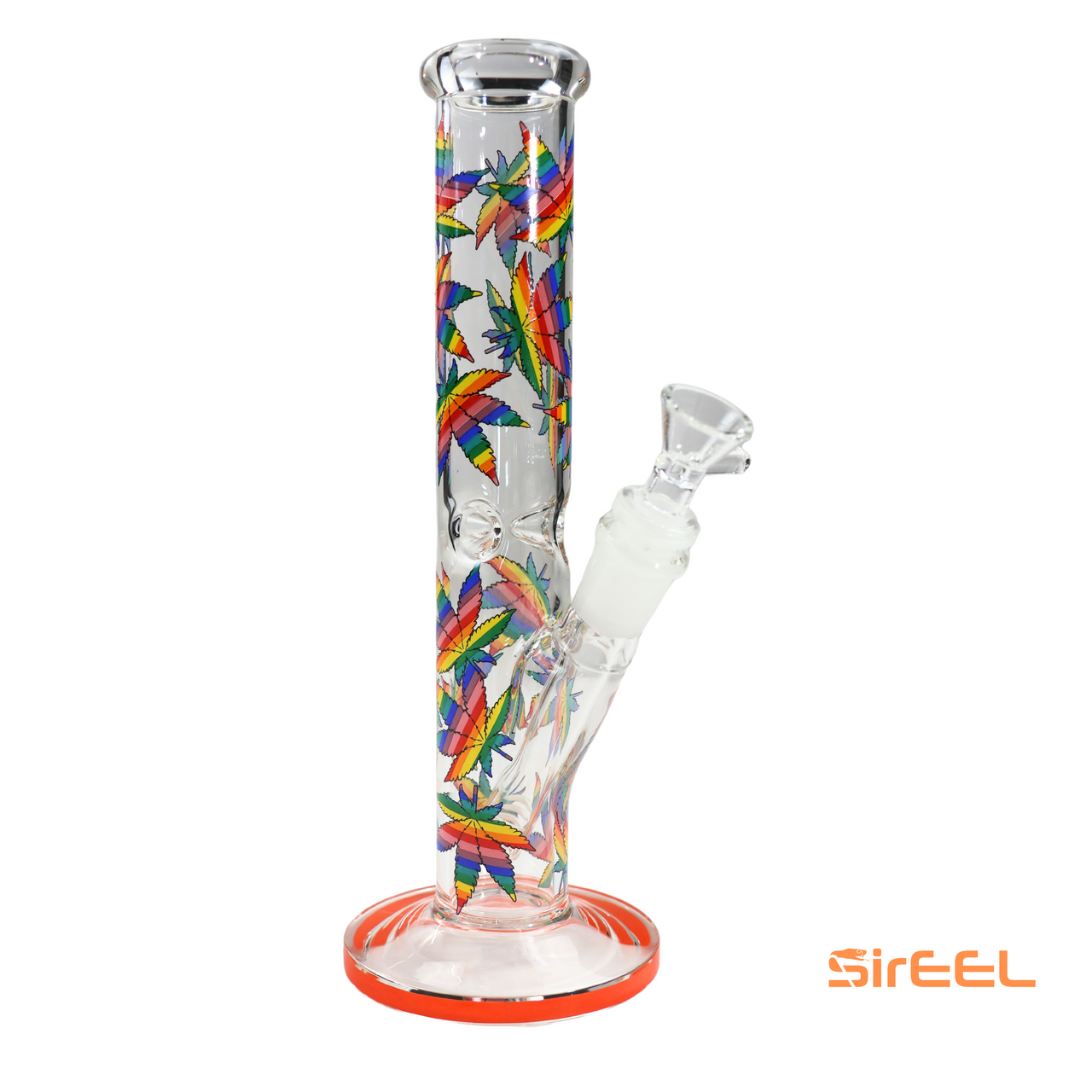 Sireel 10 Leafy Rainbow Tube Bong With Bowl Assorted Colors May Vary