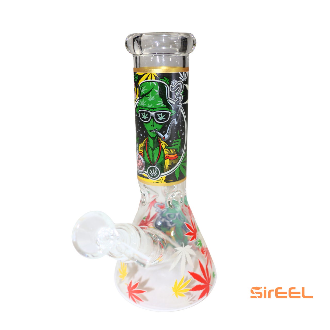 Sireel 8 420 Leaf Eelien Beaker Bong With Bowl Assorted Colors May Vary