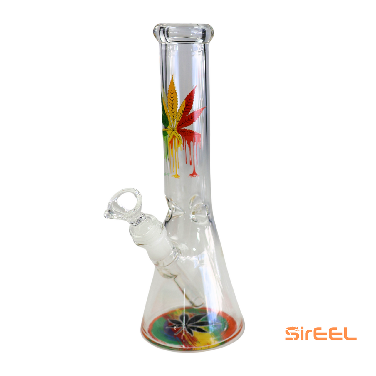 Sireel 975 420 Drip And Rip Technicolor Beaker Bong With Bowl