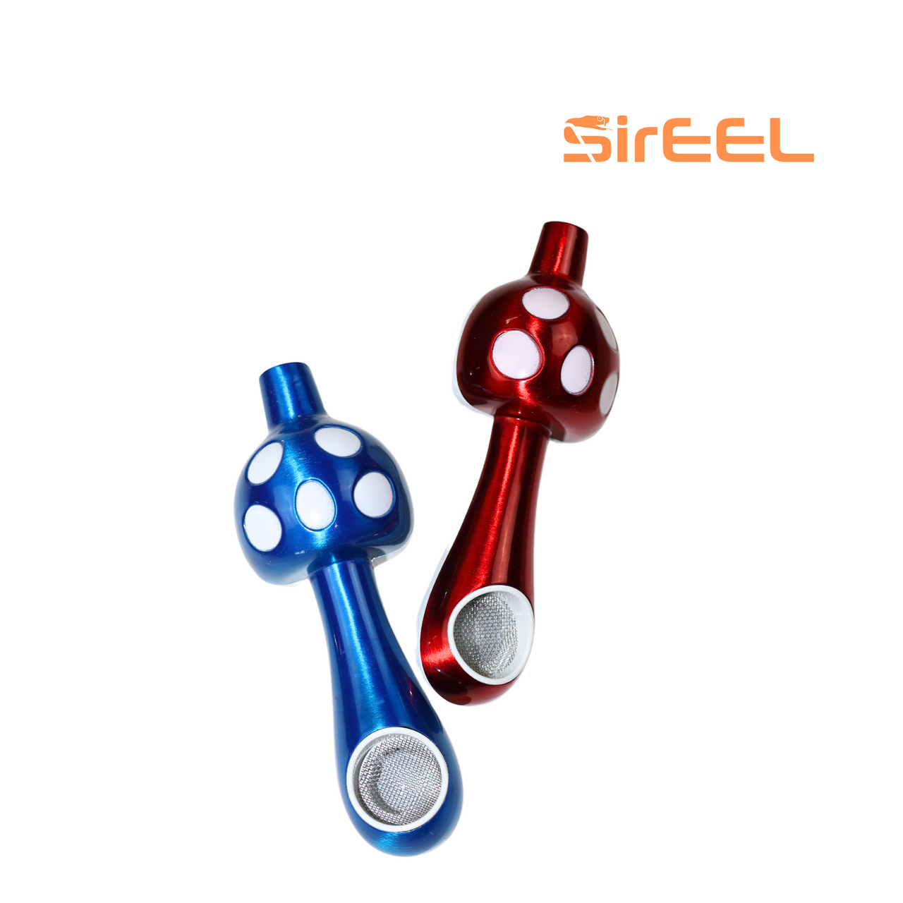 Sireel 12pk Mushroom Hand Pipe Retail Display Assorted Colors May Vary
