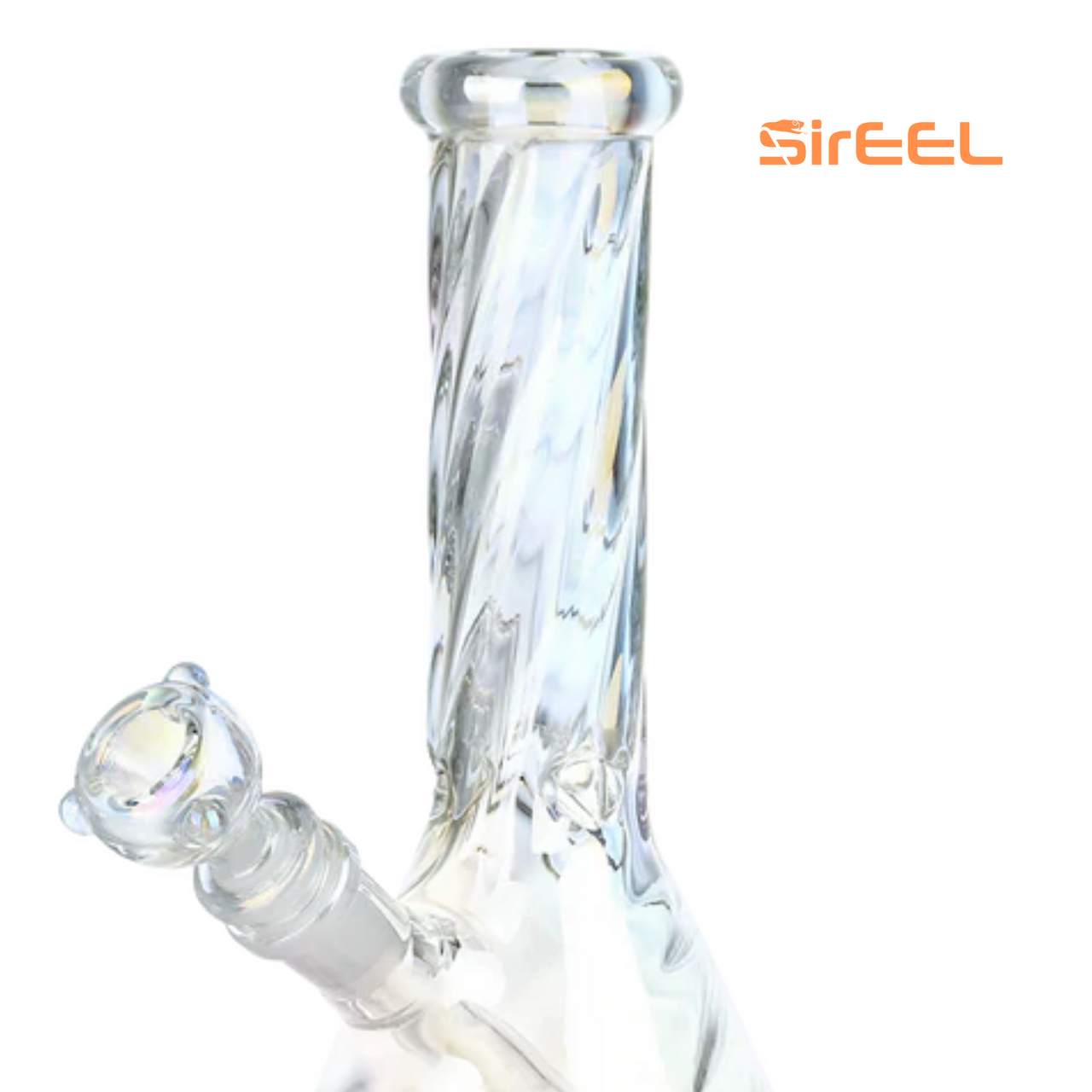 Sireel 8 Twisted Neck Beaker Bong With Flower Bowl Assorted Colors