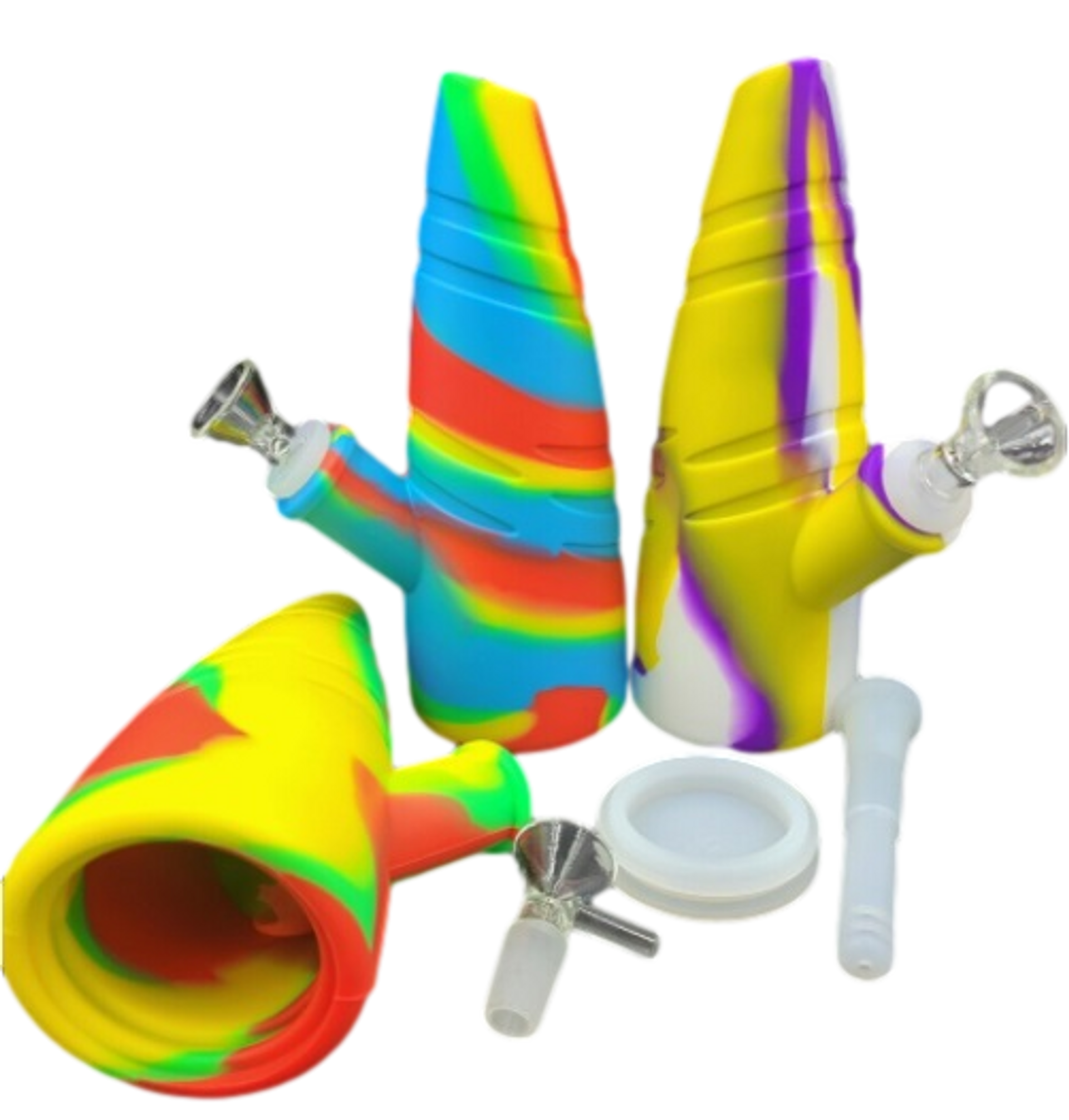 6 Ball Rigbongs With Marble Assorted Colors Comes With Flower