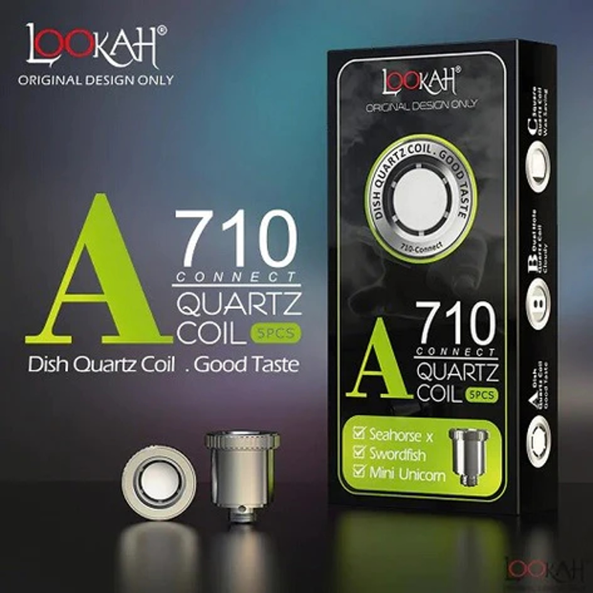 Lookah 710 D Dish Dual Hole Quartz Coil For Dragon Egg Mini Unicorn