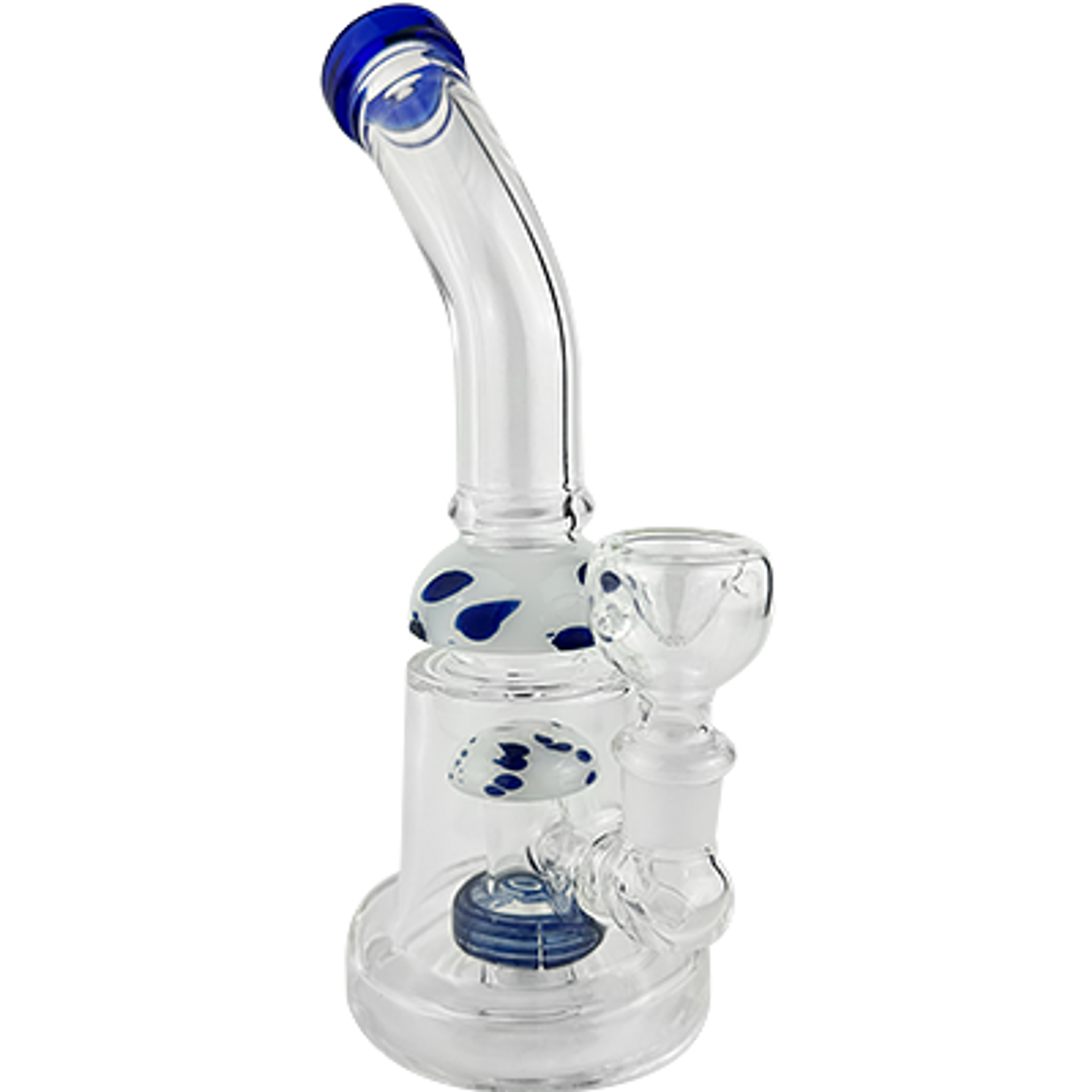 8 Stacked Mushroom Perc Bong Assorted Colors