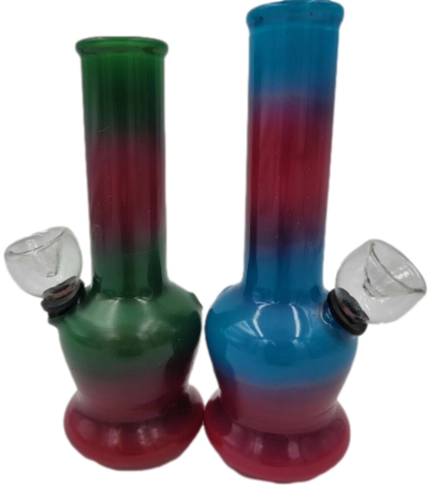 6 Mini Bongs Assorted Colors Shopluvbuds