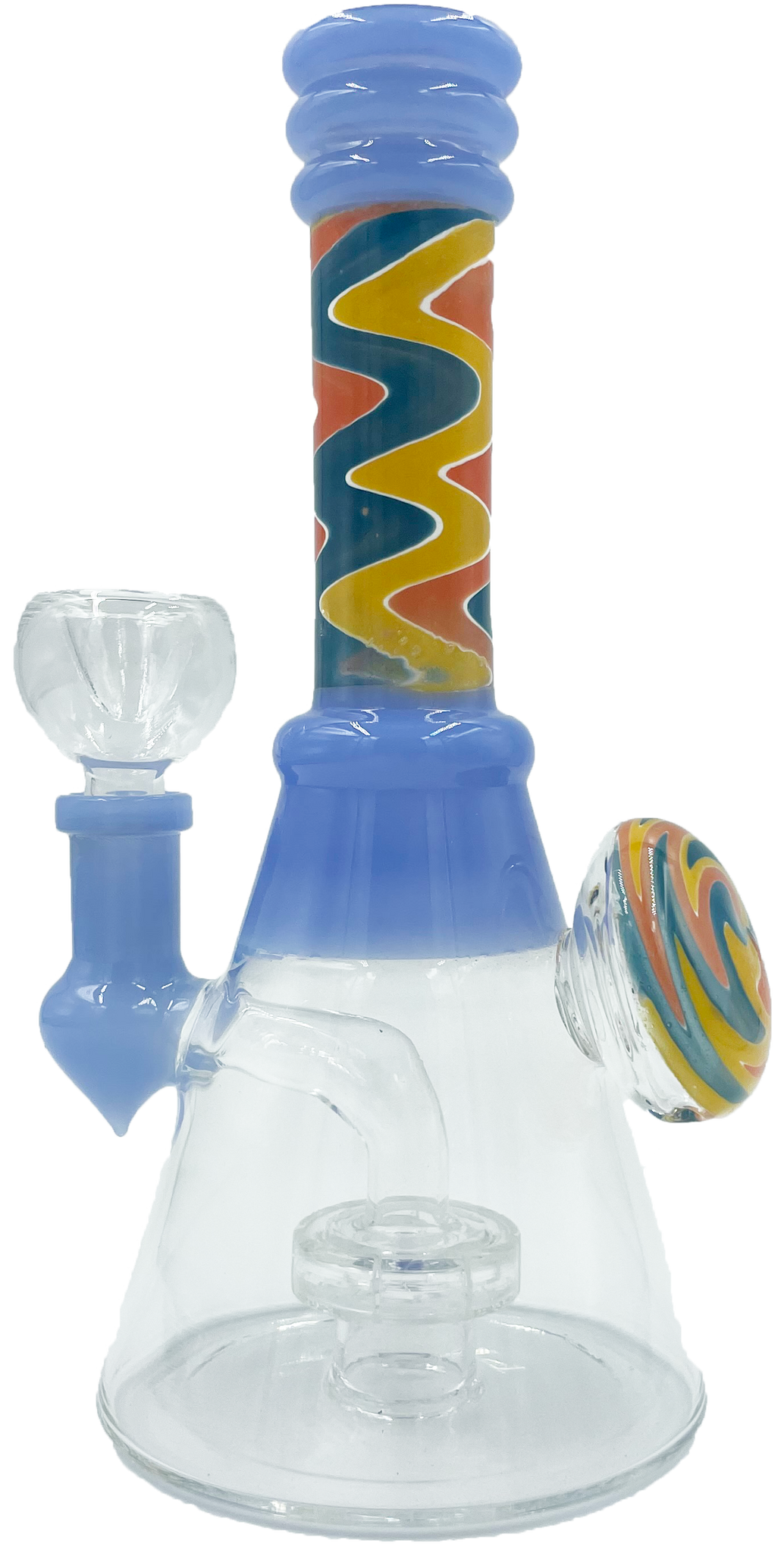 8 Wig Wag Colored Neck Bongrig Assorted Colors Comes With A
