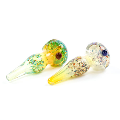 Luvbuds 35 Fumed Rainbow Ribbon Spoon Pipe Assorted Colors