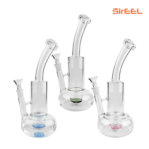 6 Vortex Turbine Perc Bong With Flower Bowl Assorted Colors