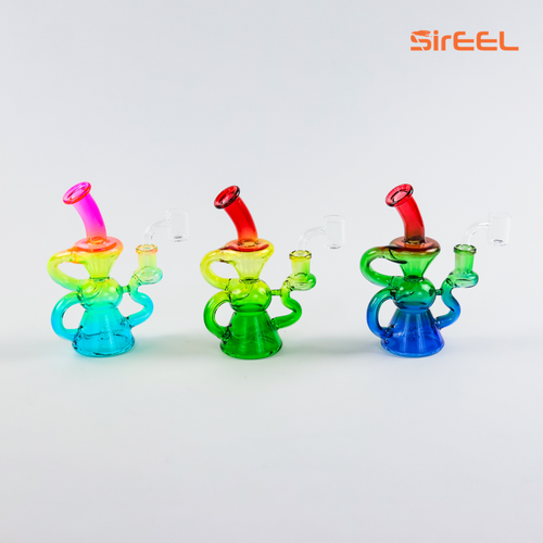 6 Sireel Mushroom Rig With Banger Assorted Colors