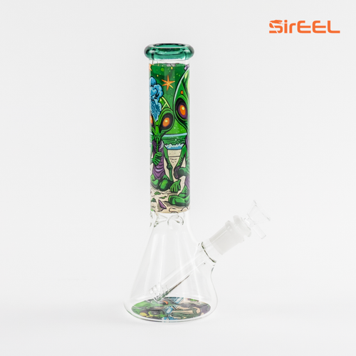 10 Sireel 420 Ablaze Beaker Bong With Bowl Assorted Colors