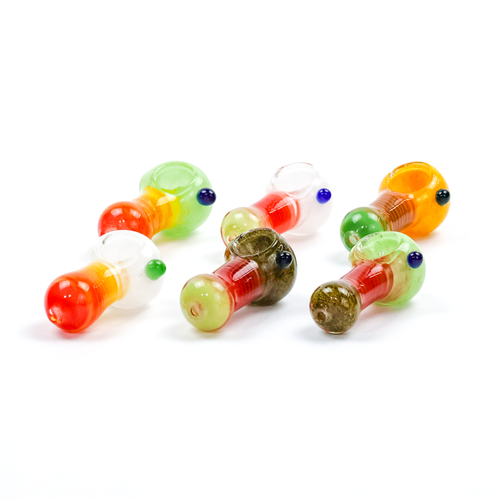 3 Disc Swirl Hand Pipe Assorted Colors