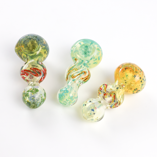 LuvBuds - 3.5" Twisted Confetti Pipe, Assorted Colors May Vary