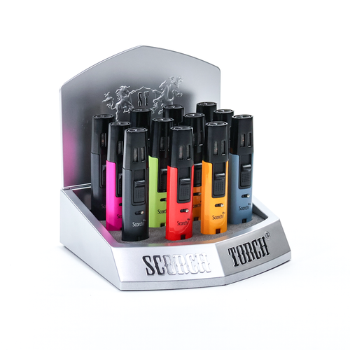 Scorch Torch - 12pk, 5" Standing Pencil 2-Flame Matte Finish, Assorted ...