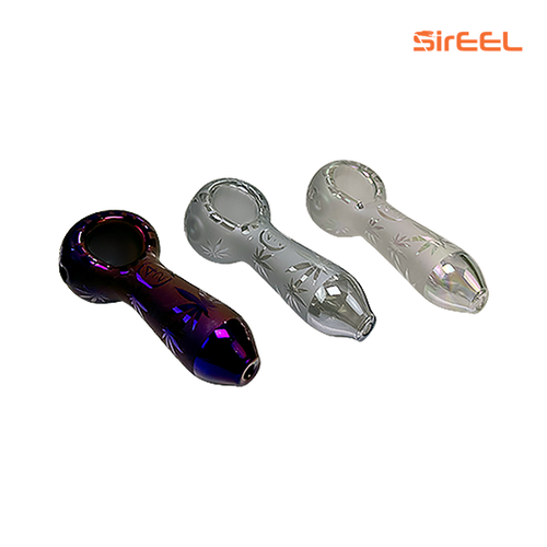 Sireel 4 Iridized Etched Leaf Spoon Assorted Colors May Vary