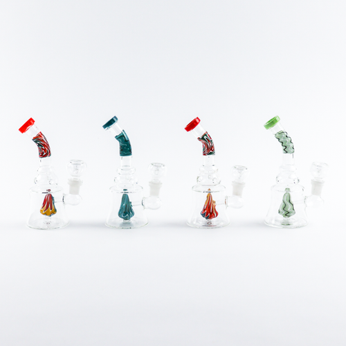 LuvBuds - 6" Wig Wag Neck Cone Shower Perc Bong, Assorted Colors May Vary