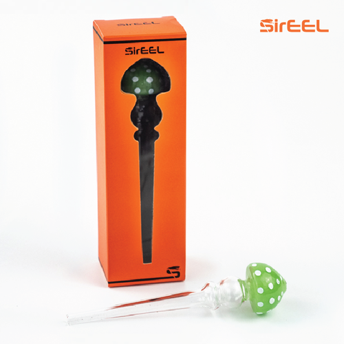 6 Sireel Mushroom Mouth Dab Straw Assorted Colors Retail Packaging