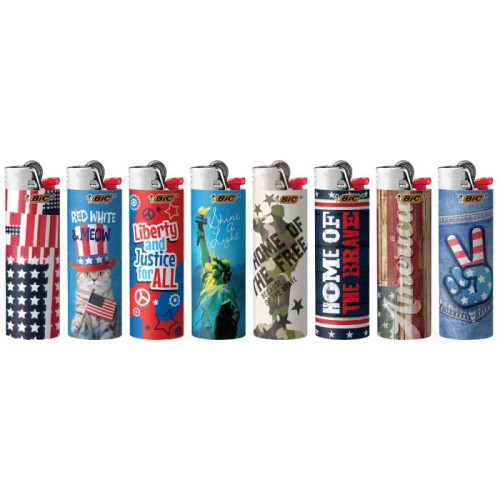 BIC - Maxi Special Edition Americana Lighter, 50 Pk, Retail Display