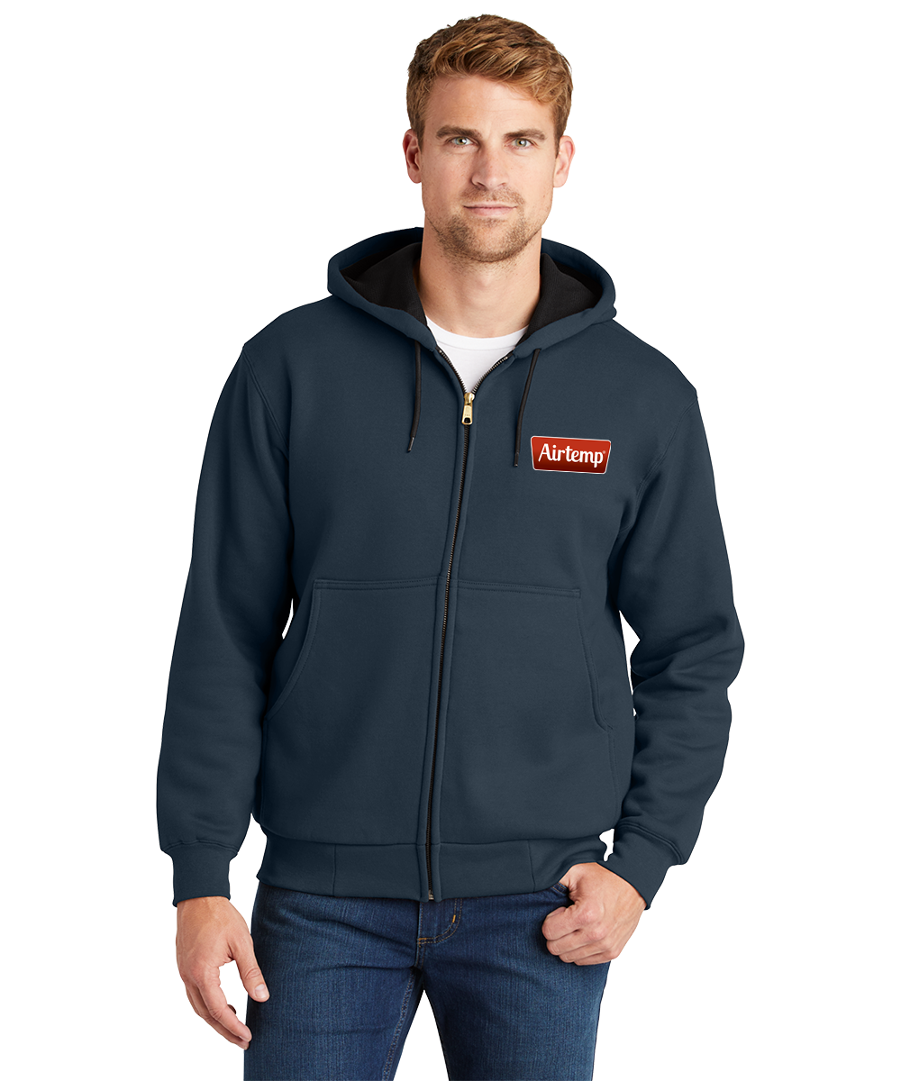 Heavyweight Full-Zip Hooded Sweatshirt with Thermal Lining