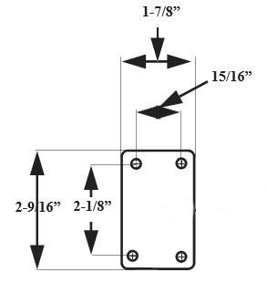 Amp Caster Modern Plate Mount