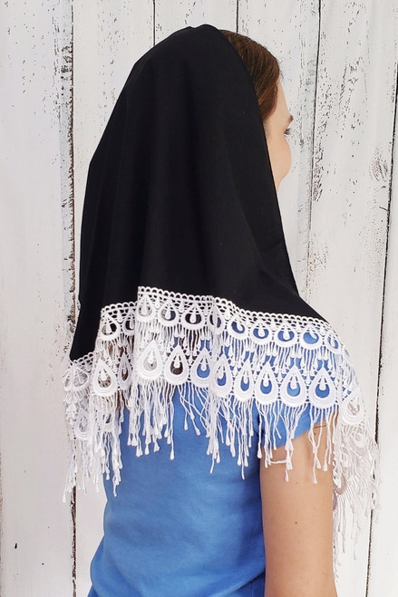 St. Monica Cotton Triangle Veils - Veils by Lily