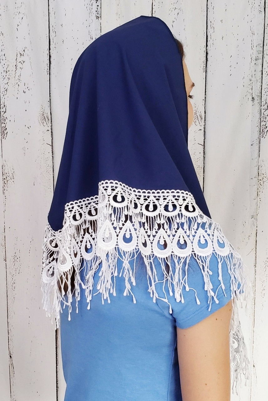 St. Monica Cotton Triangle Veils - Veils by Lily