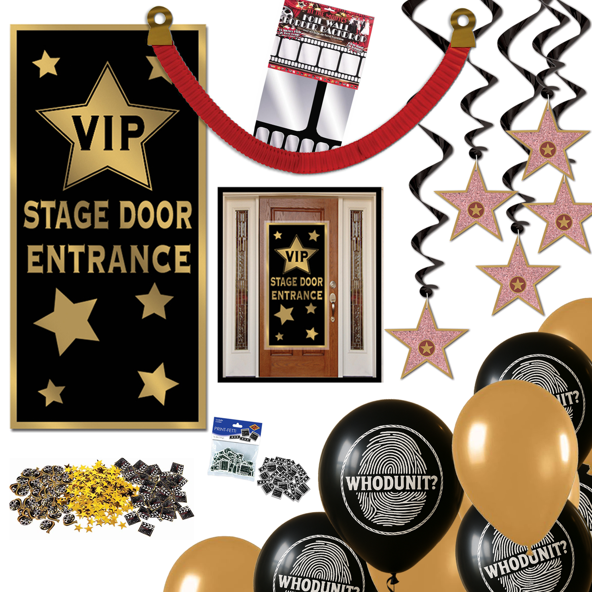 Awards Night Decor Kit for a Murder Mystery Party