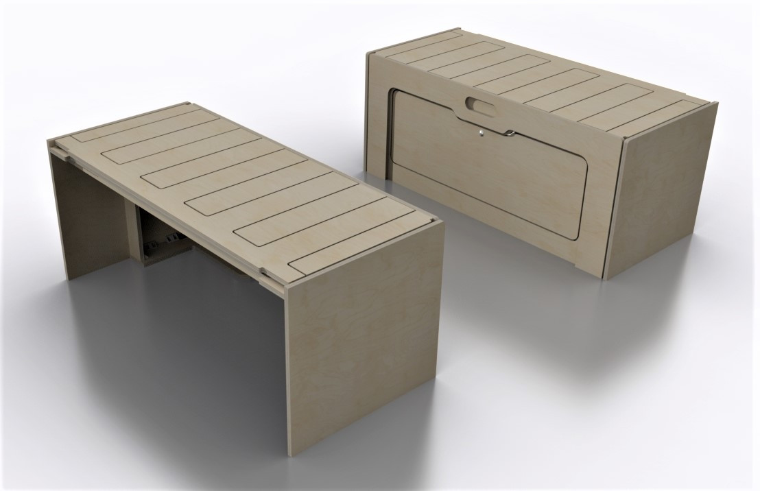 Twin Sliding Campervan Benches | Camit Design
