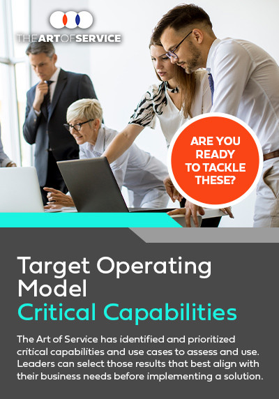 Target Operating Model Critical Capabilities
