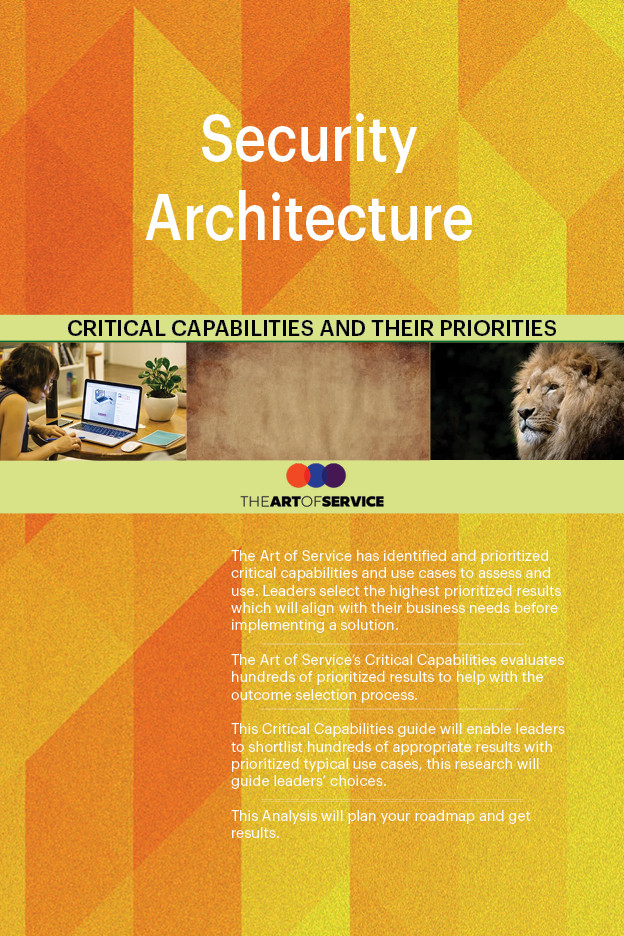 Security Architecture Critical Capabilities