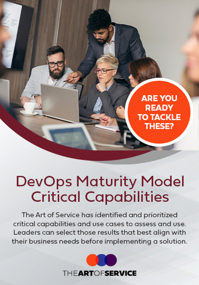 DevOps Maturity Model Critical Capabilities