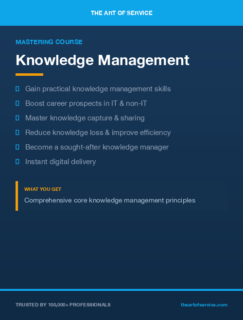 Knowledge Management Complete Certification Kit - Core Series for IT ...