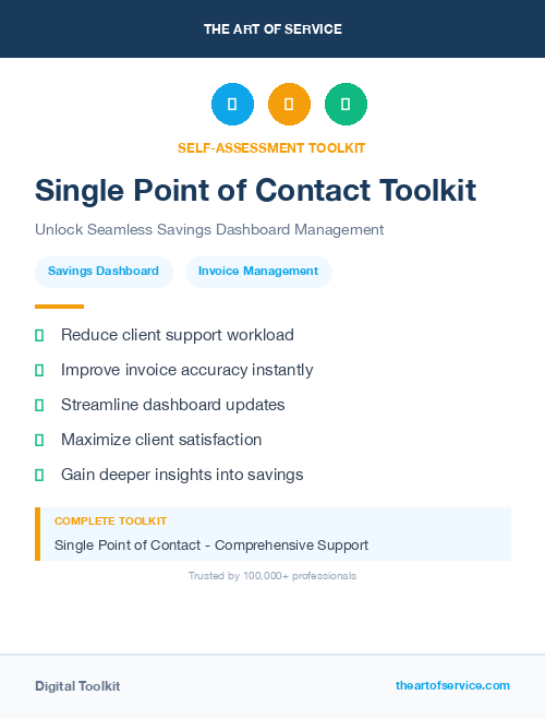 Single Point of Contact Toolkit