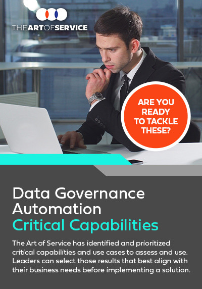 Data Governance Automation Critical Capabilities