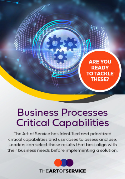 Business Processes Critical Capabilities