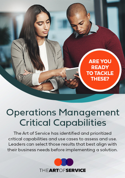 Operations Management Critical Capabilities