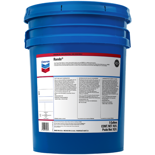 Cheveron Rando HD Hydraulic Oil #32 - 5 Gallon - (CHEAW32HTDR) - Sabre ...