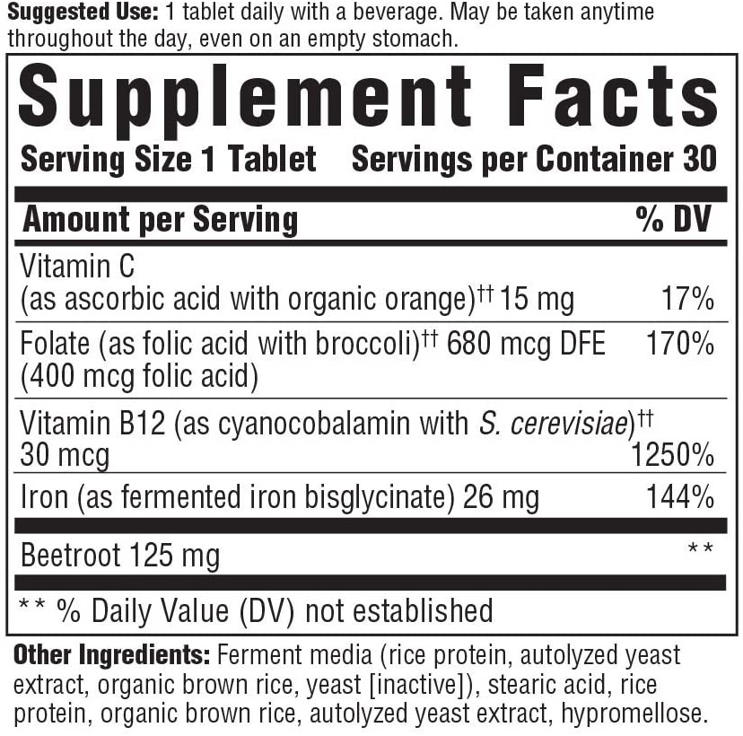 Mega Food Blood Builder, 60 Tablets