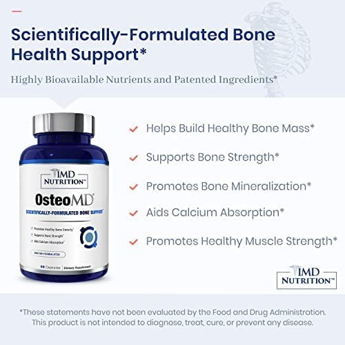 1MD Nutrition OsteoMD for Comprehensive Bone Support with Calcium ...
