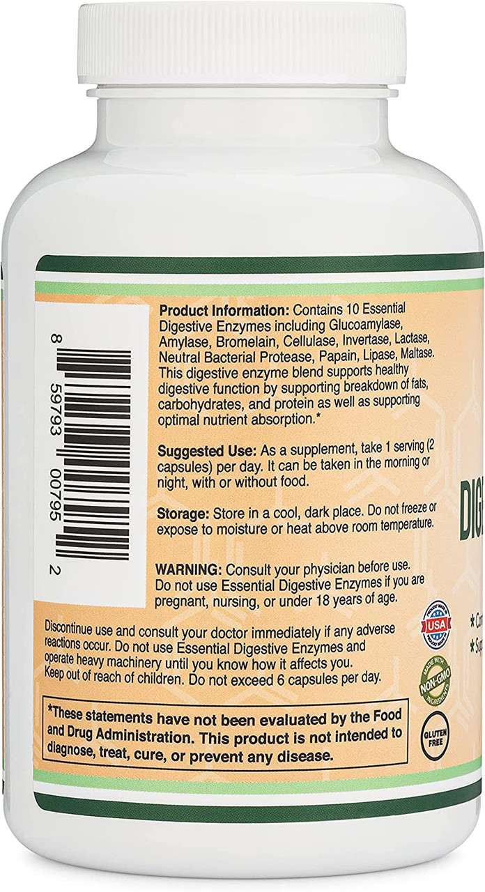 Digestive Enzymes 800mg Blend of All 10 Most Essential Digestive and ...