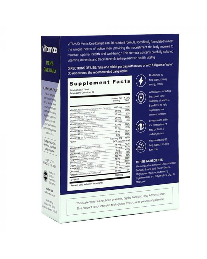 Vitamax Mens One Daily Tablets 30s