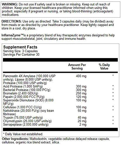 Nutra BioGenesis - InflamaZyme - Pancreatin, Nattokinase and Trypsin to ...